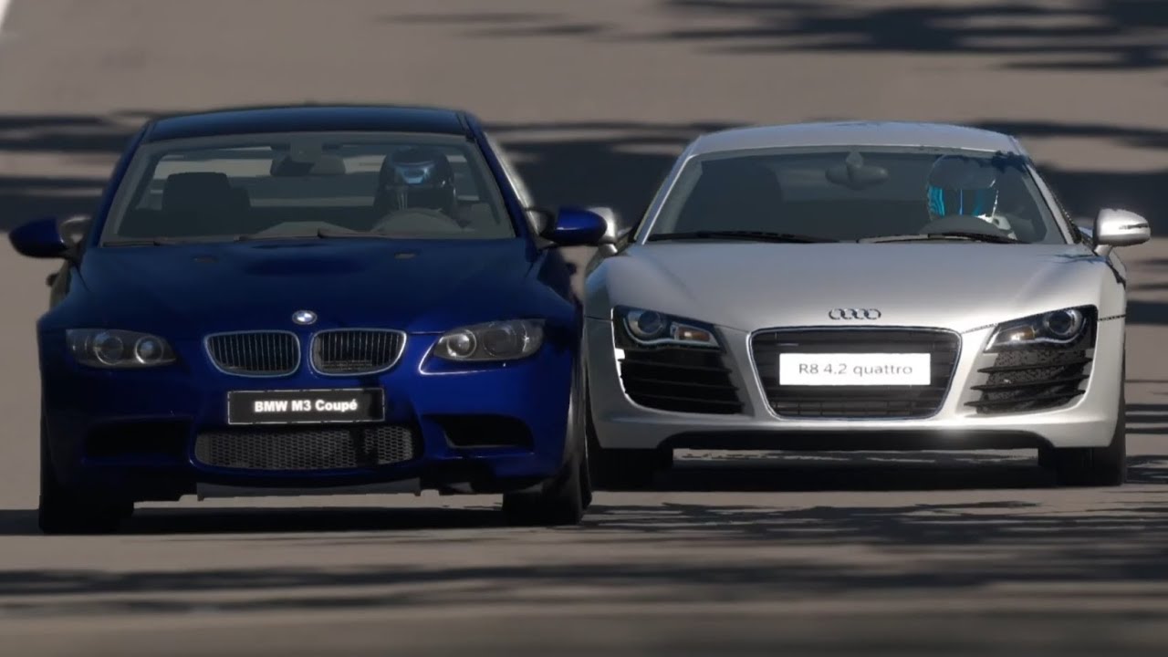 Audi R8 4.2 FSI R tronic 2007 vs BMW M3 Coupé 2007 at Nurburgring ...