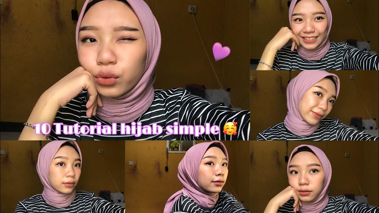 Tutorial hijab segi 4 simple elegant!! - YouTube