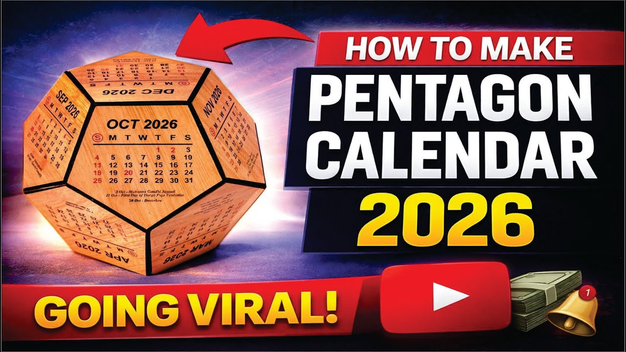 HOW TO MAKE PENTAGON CALENDAR IN EASY WAY FULL PROCESS - YouTube