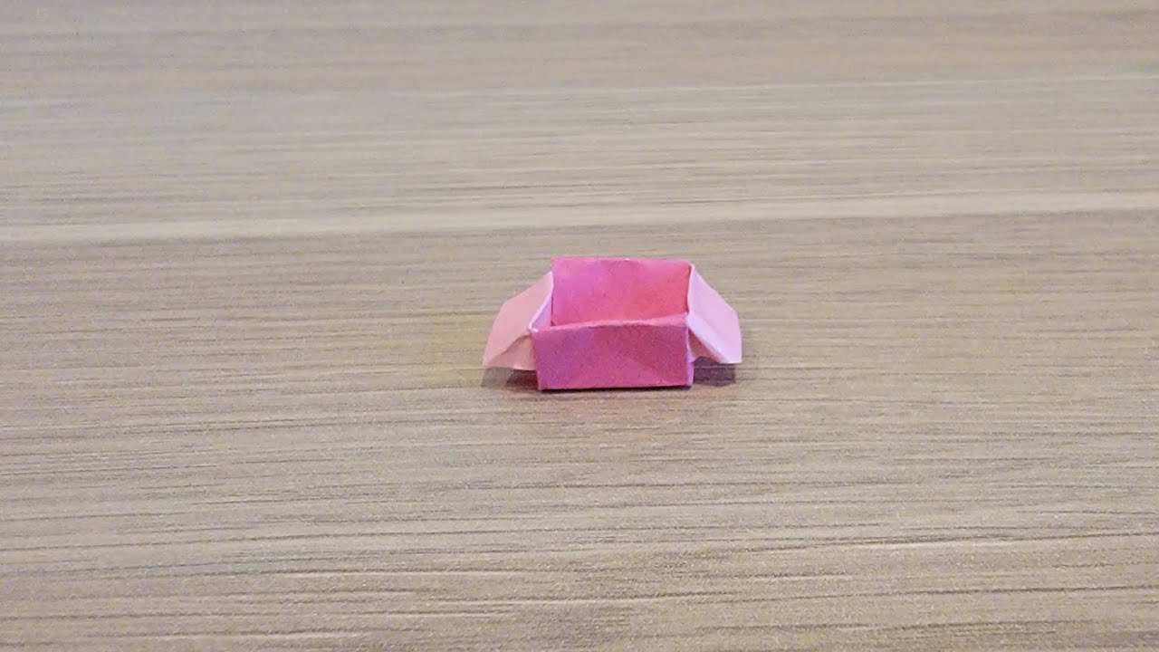 how to make a tiny origami box with handles 🎁 - YouTube