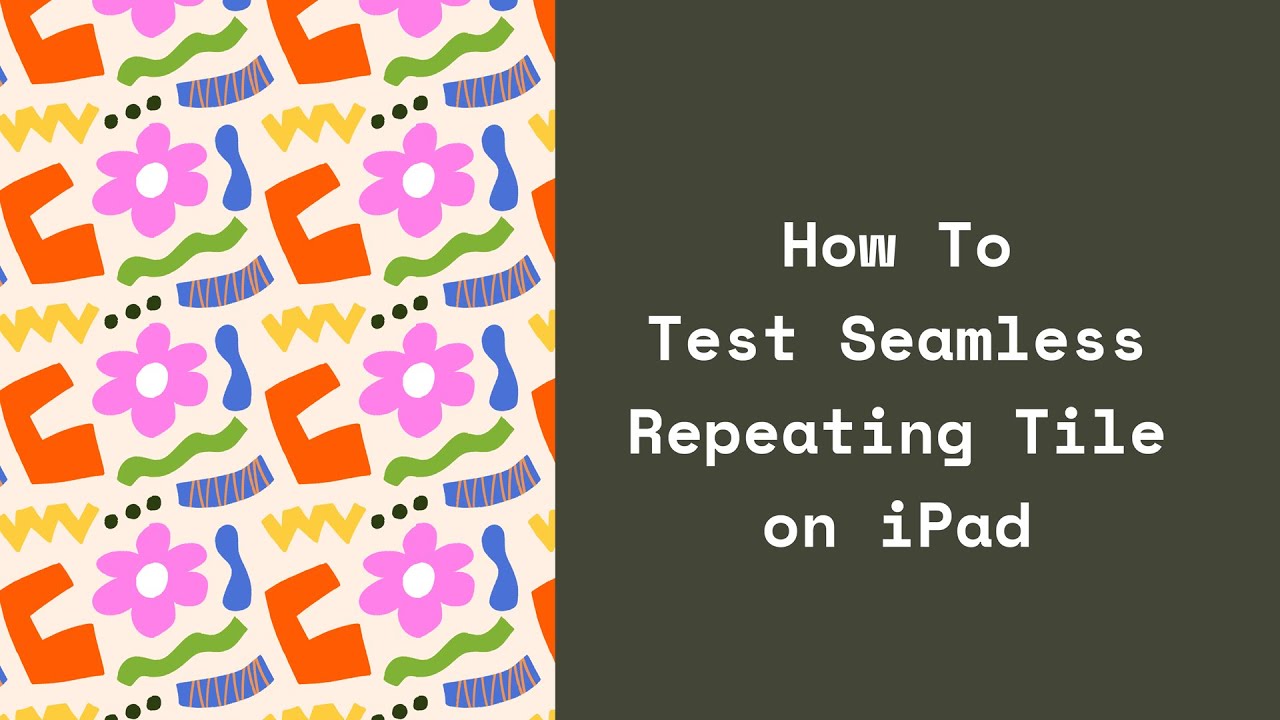 How To Test Seamless Repeating Tile on iPad | Quick Tutorial - YouTube