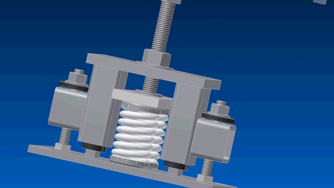 spring vibration isolator restraint mount - YouTube