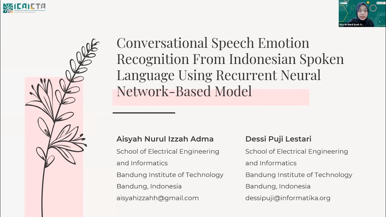 Conversational Speech Emotion Recognition From Indonesian Spoken ...