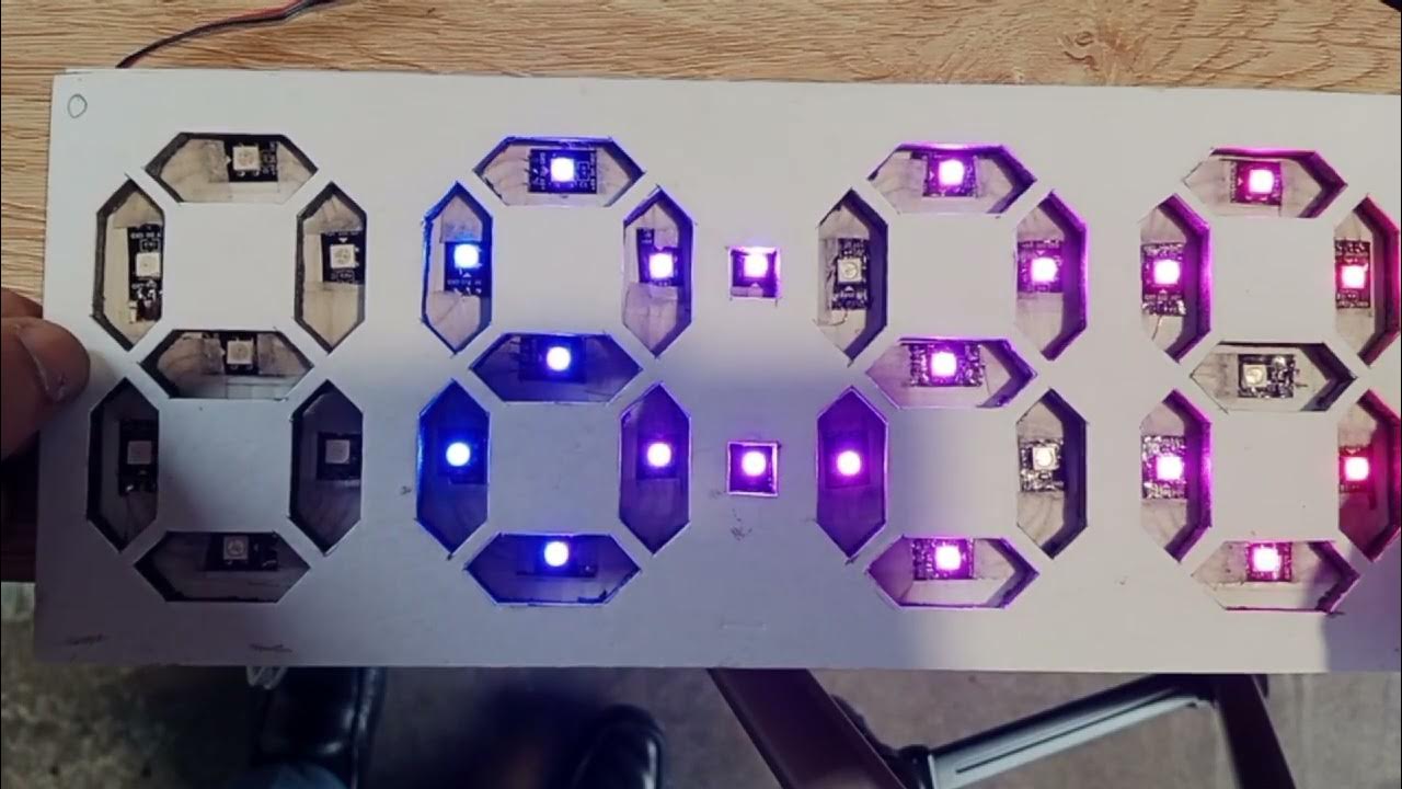 Neopixel led clock - YouTube