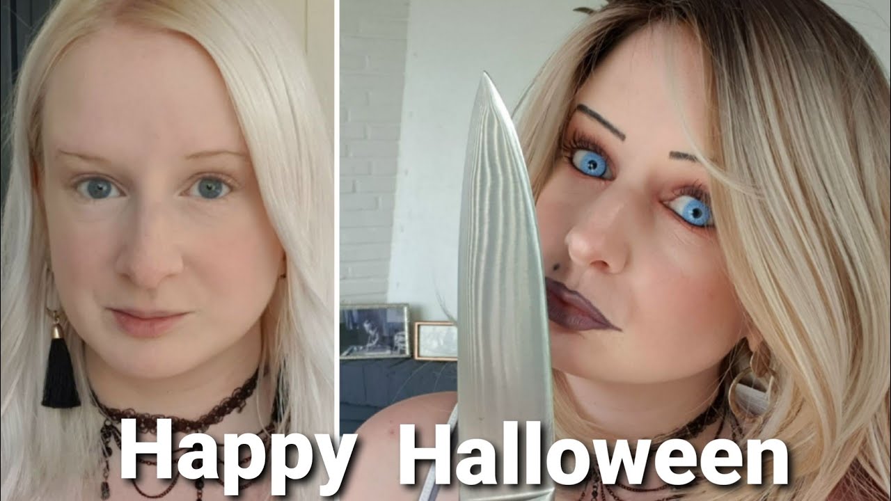 Halloween Make Up Tutorial | Chuckys Bride Tiffany | Happy Halloween 🎃🕷 ...