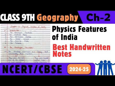Class 9 Geography Chapter 2 || Physical Features of India || Notes # ...