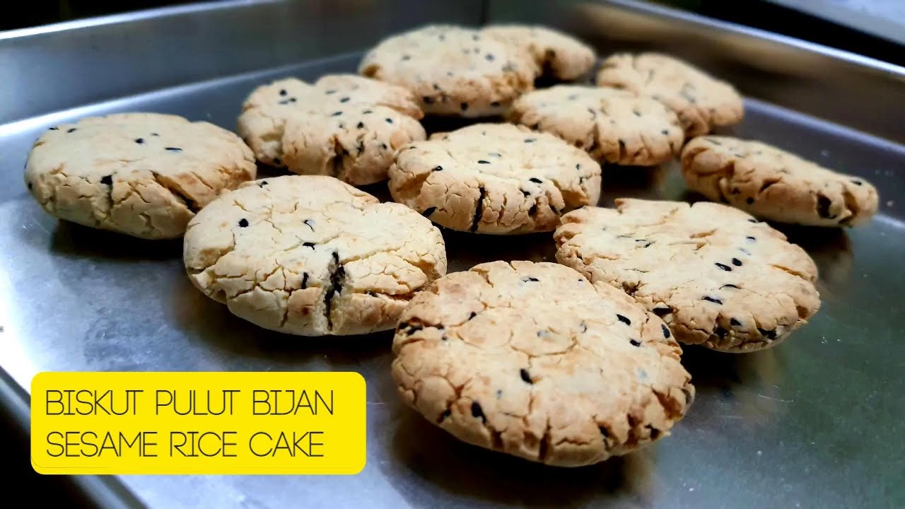Biskut Pulut Bijan | Sesame Rice Cake | DAPUR 2020 - luar wangi rangup ...