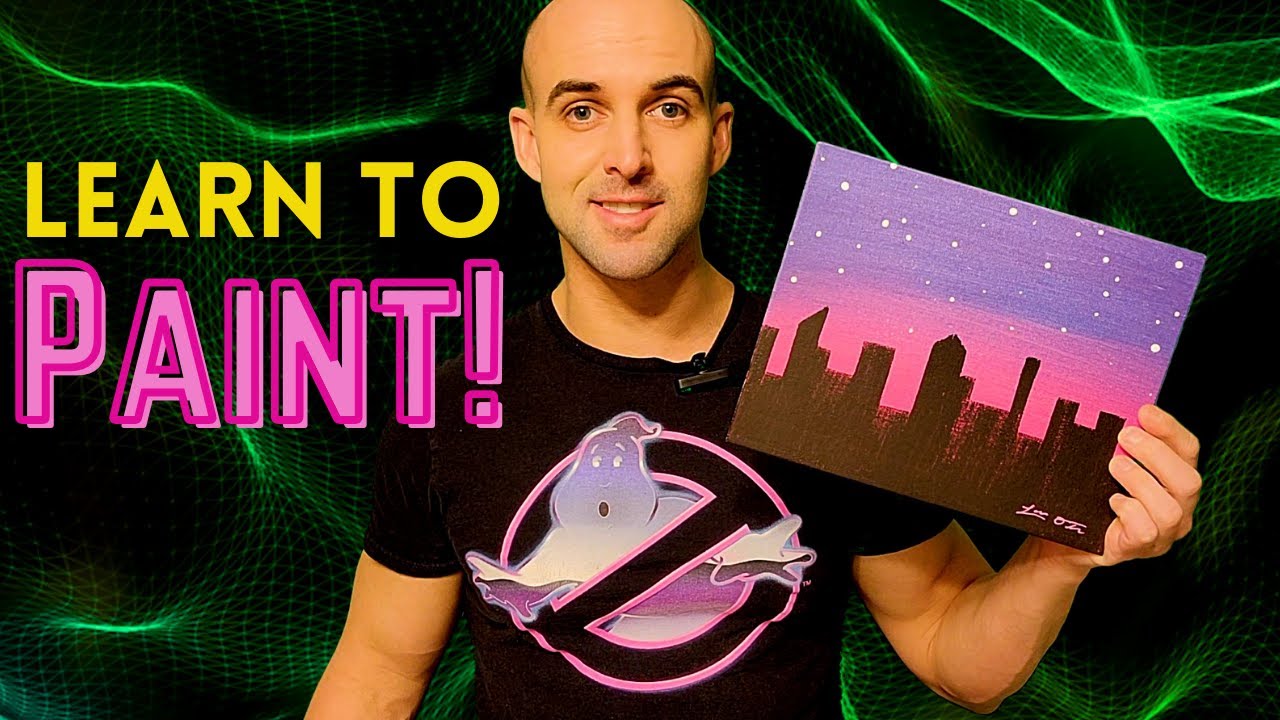 City Skyline Painting Tutorial - YouTube