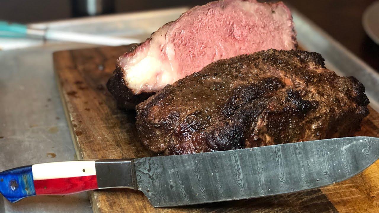 Smoked 1855 black Angus New York roast! - YouTube