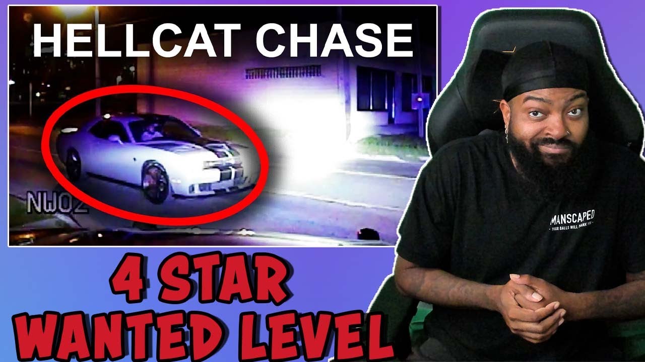 HELLCAT DRIVER ENDS UP WITH A 4 STAR WANTED LEVEL (REACTION) - YouTube