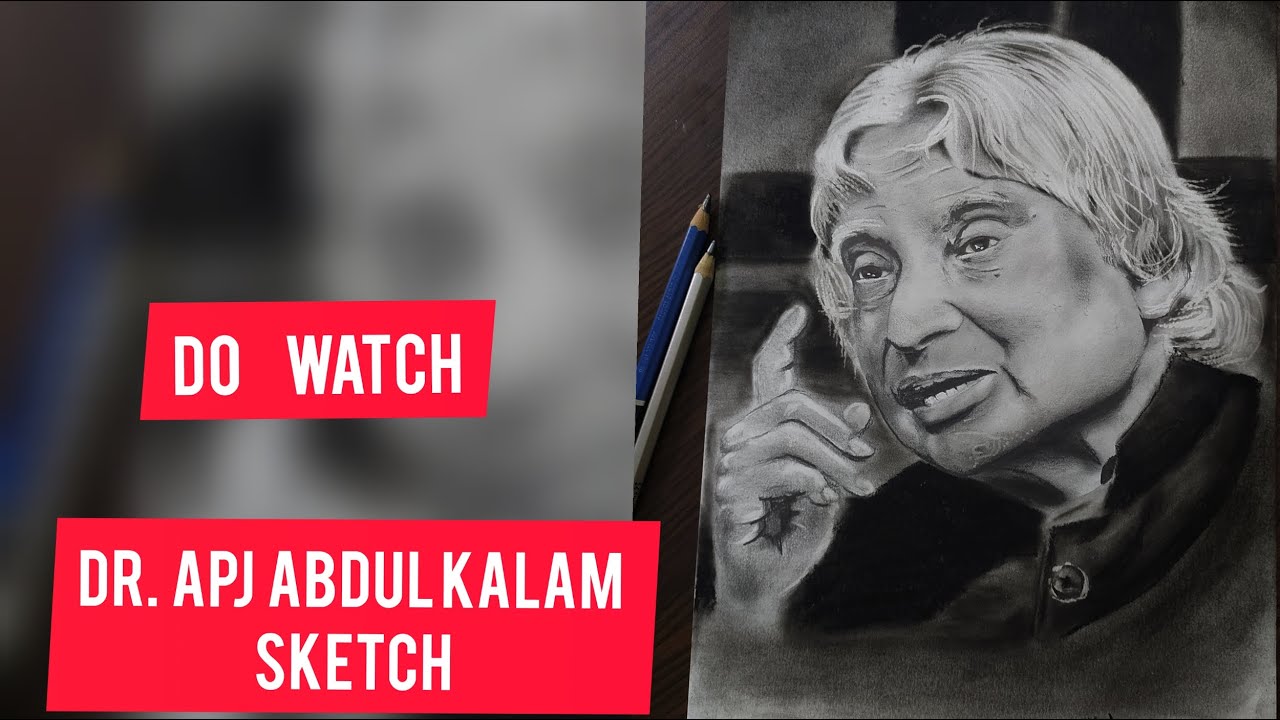 Sketch of Dr. APJ Abdul Kalam | Dr. APJ Abdul Kalam sketching tutorial ...