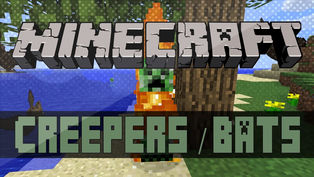 Minecraft Mods 1.4.6 - Creepers No Creeping & Bats Drop Leather - YouTube