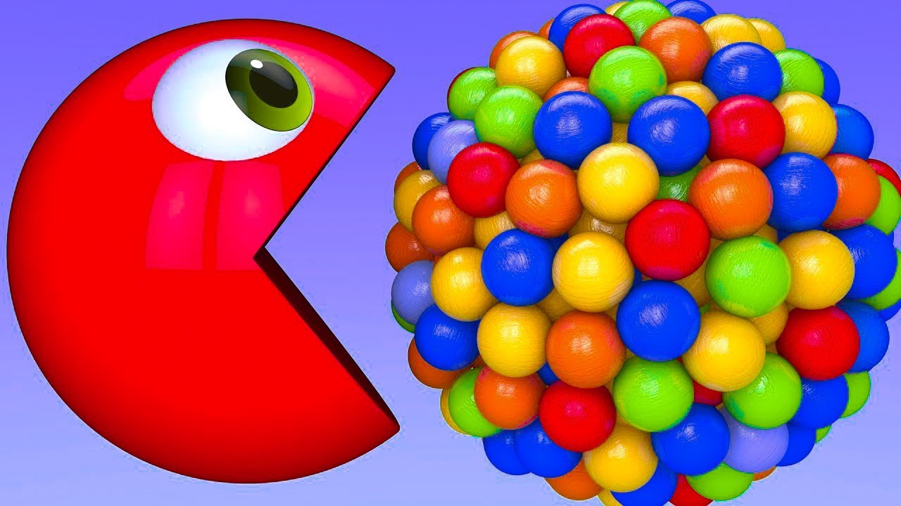 Learn Colors with PACMAN and IceCream Cone Truck Surprise Toy Farm ...