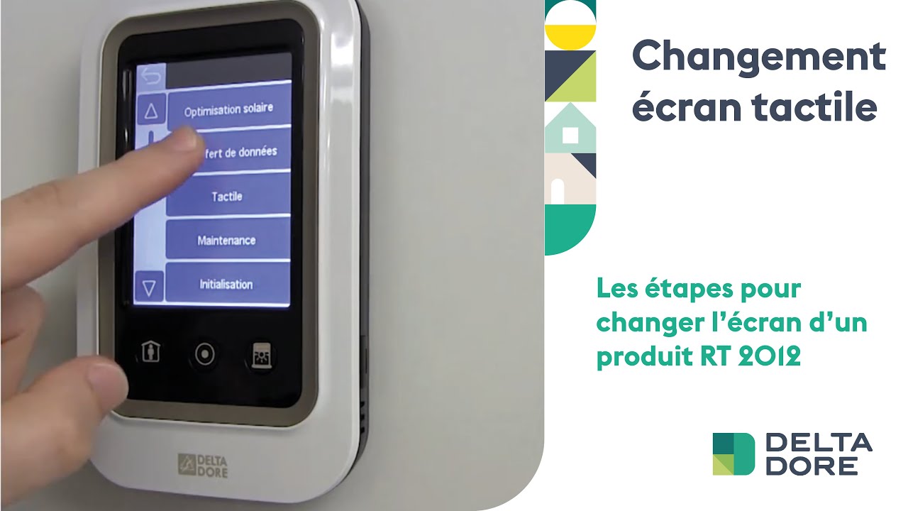 Comment changer l'écran tactile d'un produit RT 2012 Delta Dore ? - YouTube