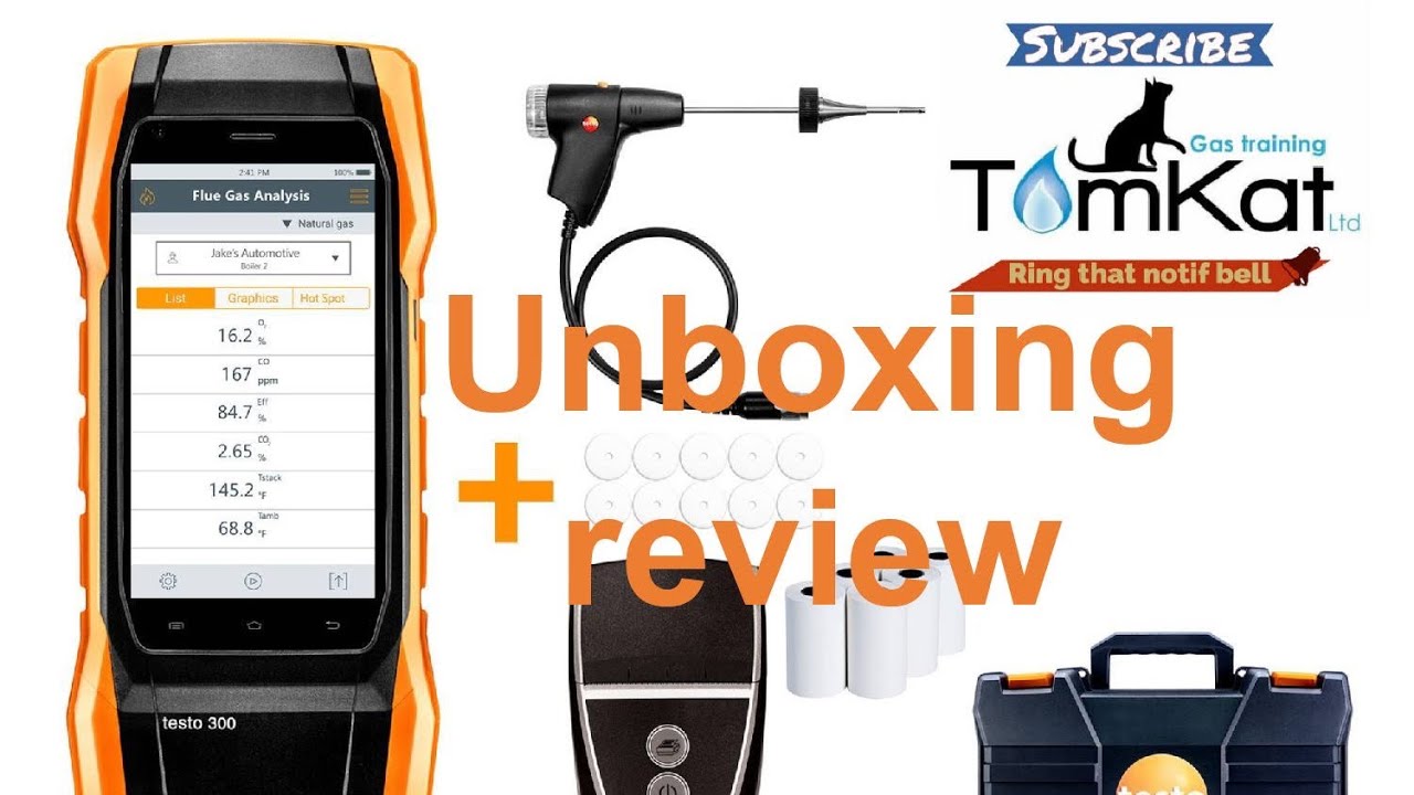 TESTO 300 reviewing/unboxing and carrying out a tightness test using ...