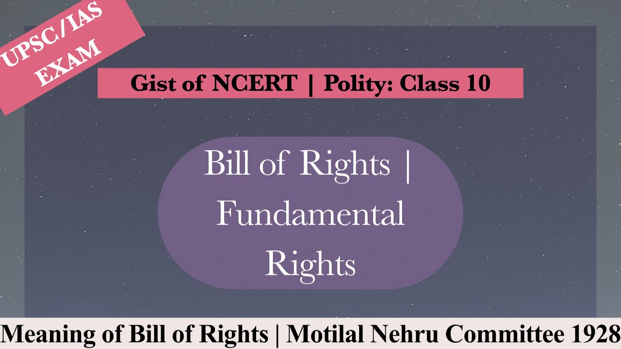 Bill of Rights/Fundamental Rights | NCERT Short Notes | Quick Revision ...