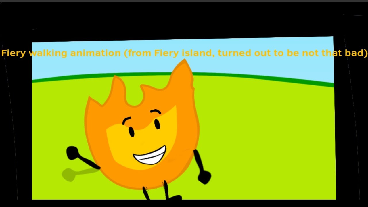 bfdi fiery island walking and waving at the camera. #bfdi #animation ...