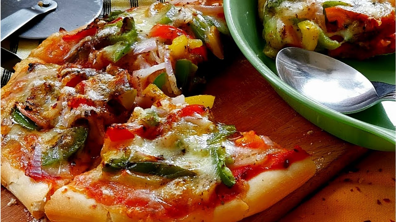 Homemade Veg Pizza | Crispy & Crunchy | Airfryer Recipe - YouTube