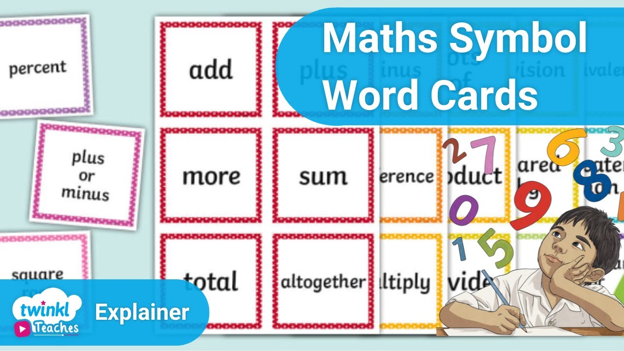 5 Ways to Use Maths Word Cards - YouTube
