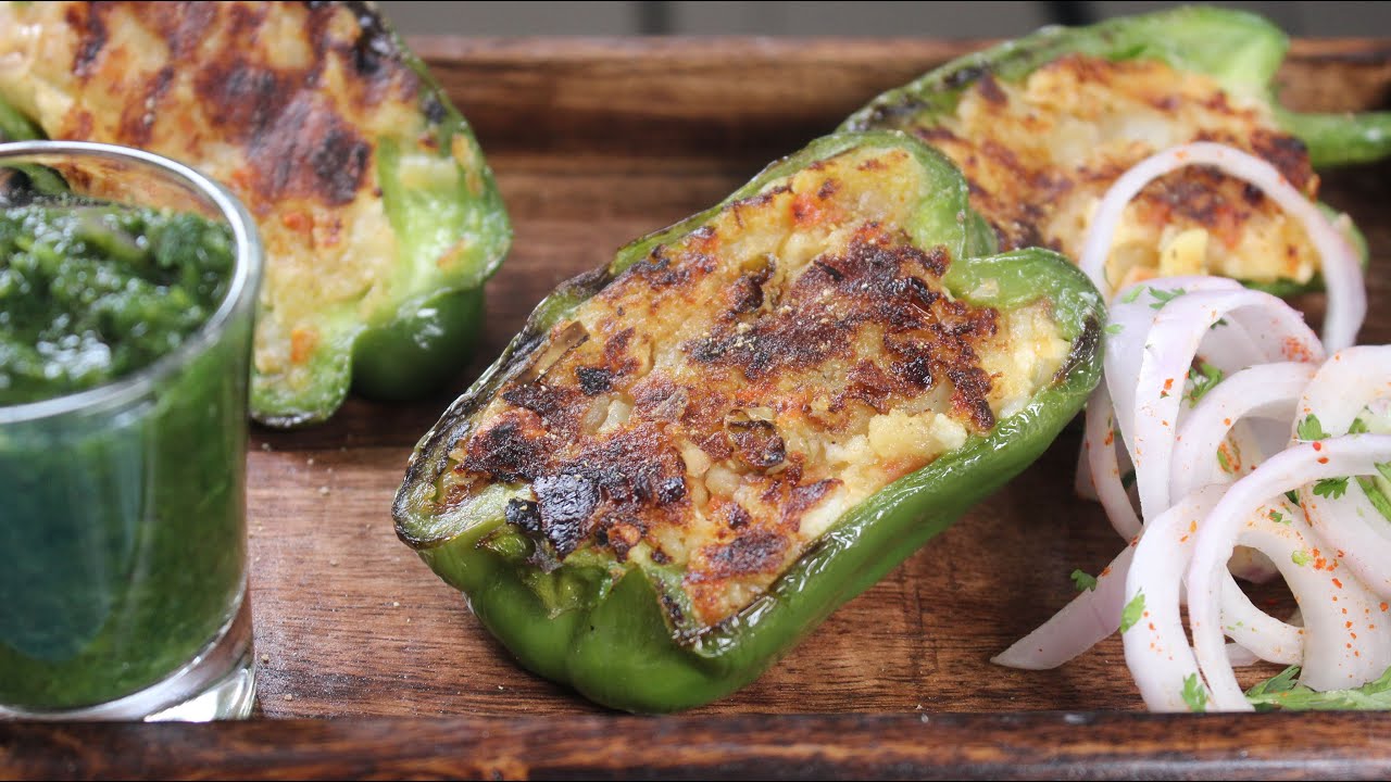 Tandoori Shimla Mirchi Recipe | Easy to cook at home | Stuffed Shimla ...