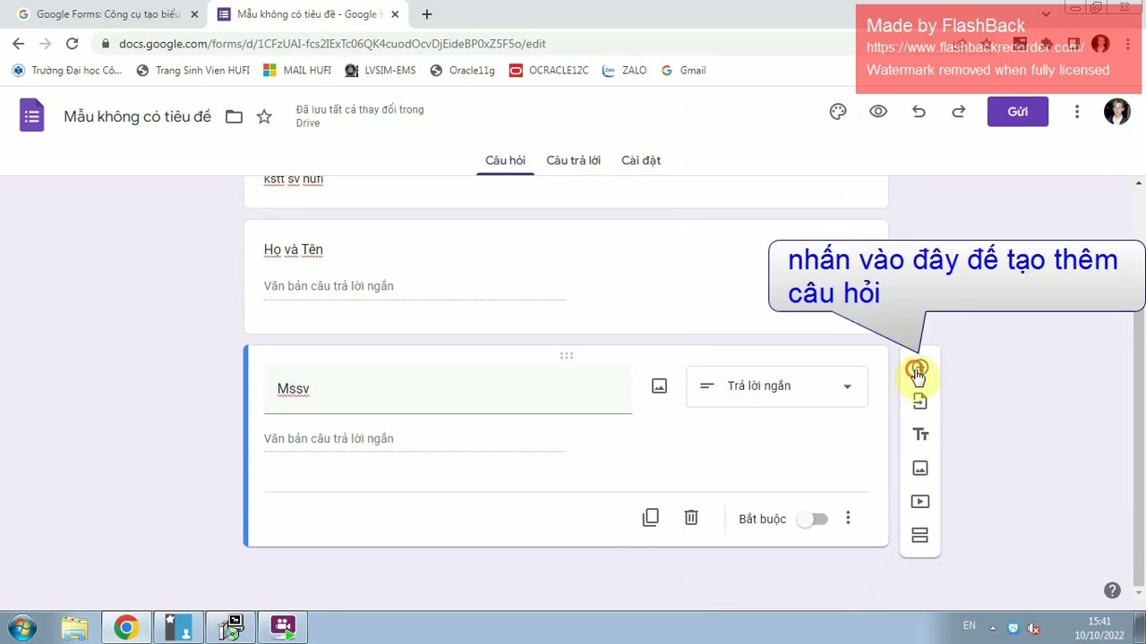 Bài tập buổi 2: hướng dẫn tạo google form ( gg biểu mẫu) - YouTube