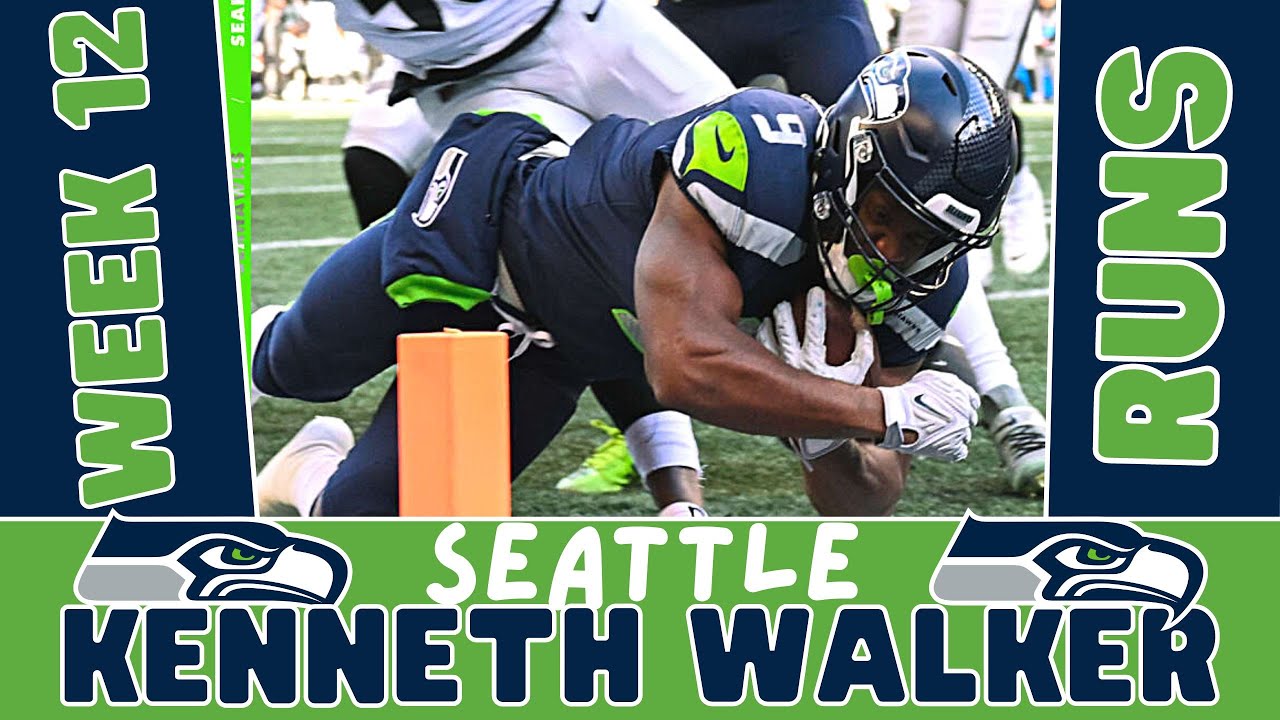 Kenneth Walker III All Runs and Catches WEEK 12 vs LV Raiders - YouTube