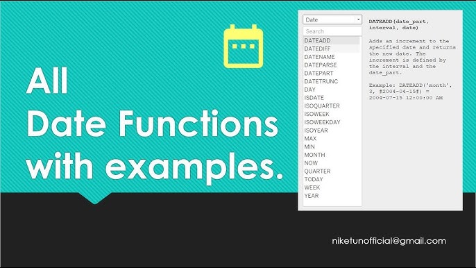 How To Use The Datediff Function In Tableau Youtube