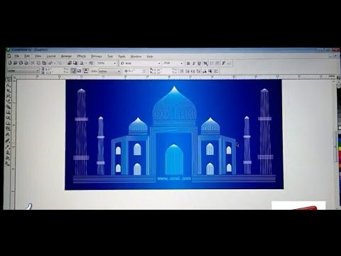 How To draw TAJ MAHAL with BLEND TOOL IN COREL DRAW 2017 - YouTube