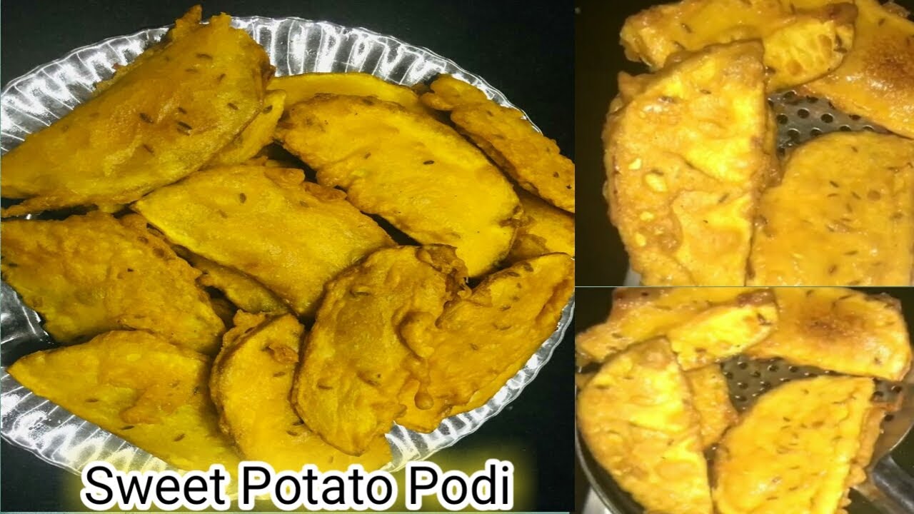Sweet Potatoes Podi | How to Make Podi | Easy evening Snack - YouTube