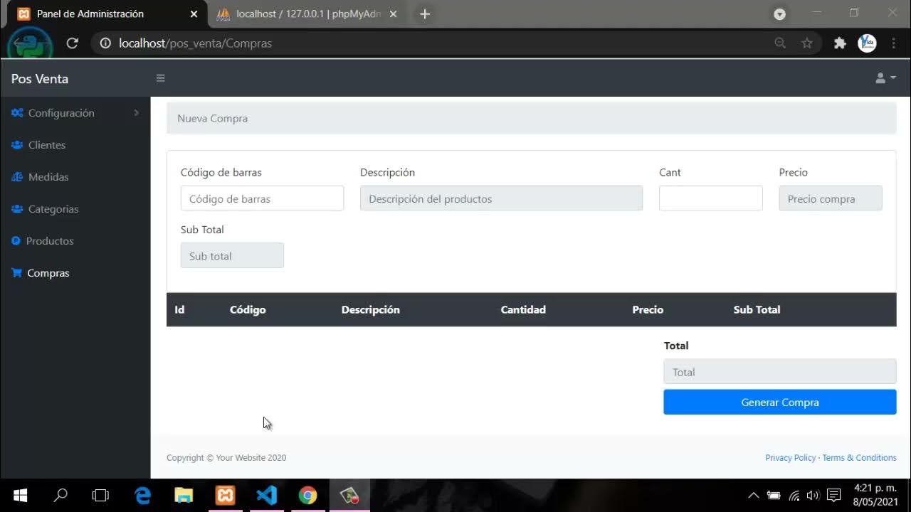 14.- Sistema de venta en PHP, Javascript y MySQL, Insertar y listar detalle - YouTube