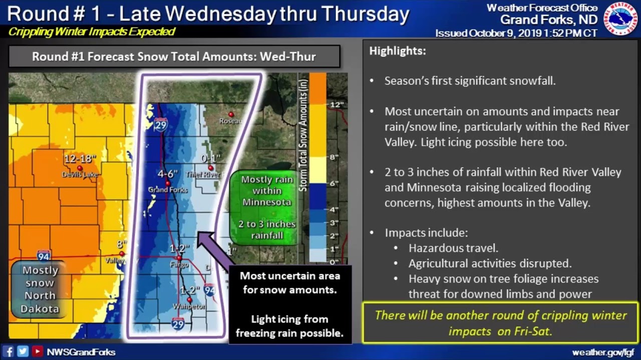 Early Season Winter Storm October 9-12, 2019 - Weather Briefing - YouTube