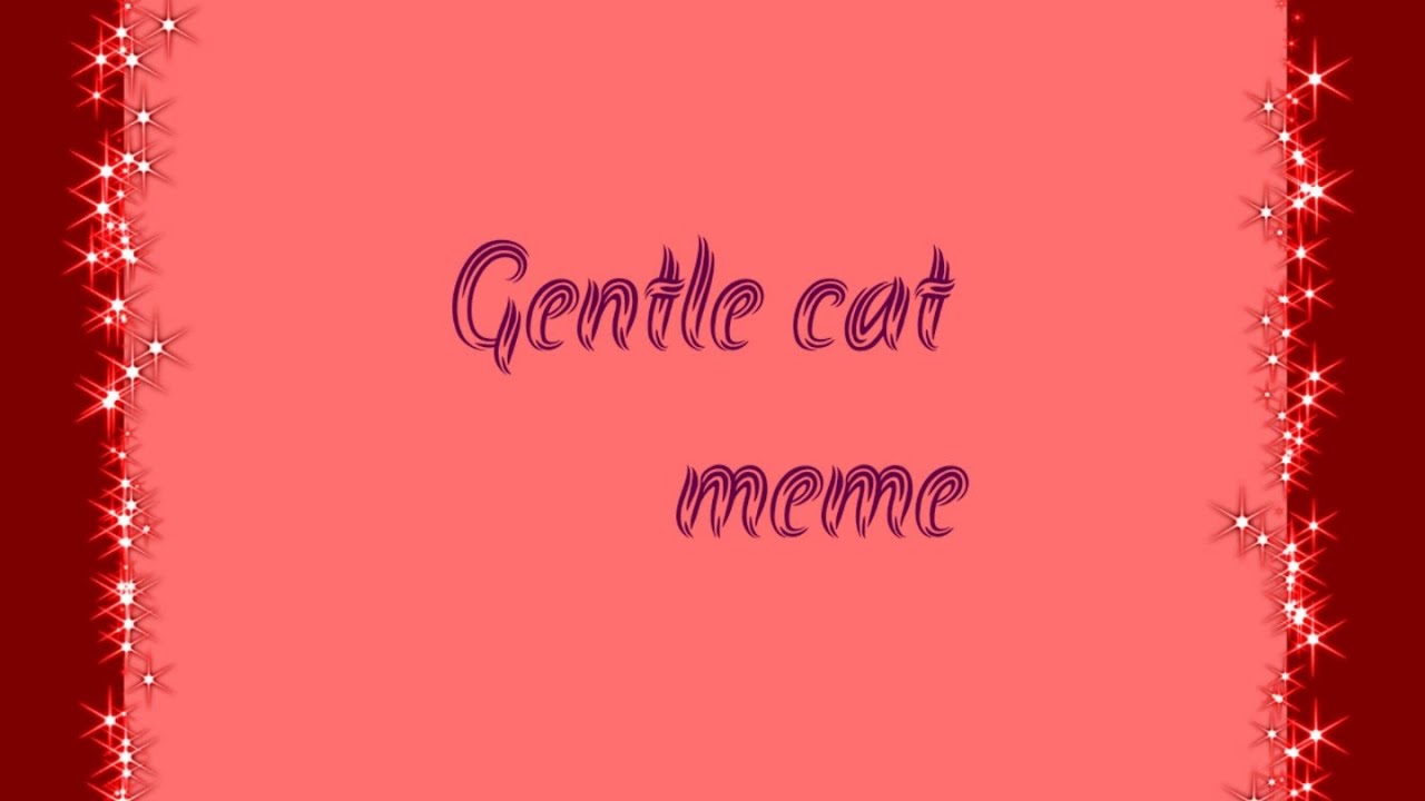 Gentle cat meme /animation - YouTube