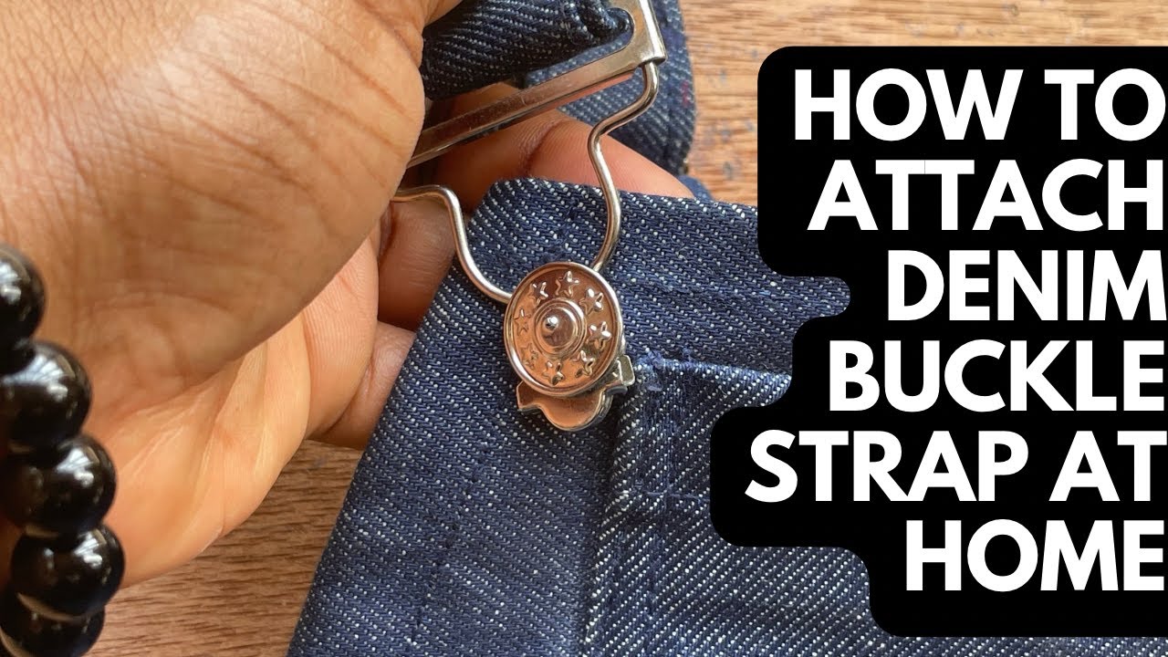 DIY Jeans Buckle strap tutorial - YouTube