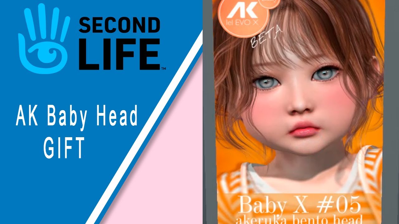 Second Life Baby Head Akeruka Gift - YouTube