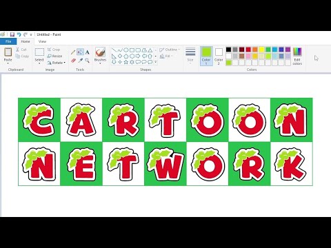 How to draw a Cartoon Network Christmas logo using MS Paint | How to ...