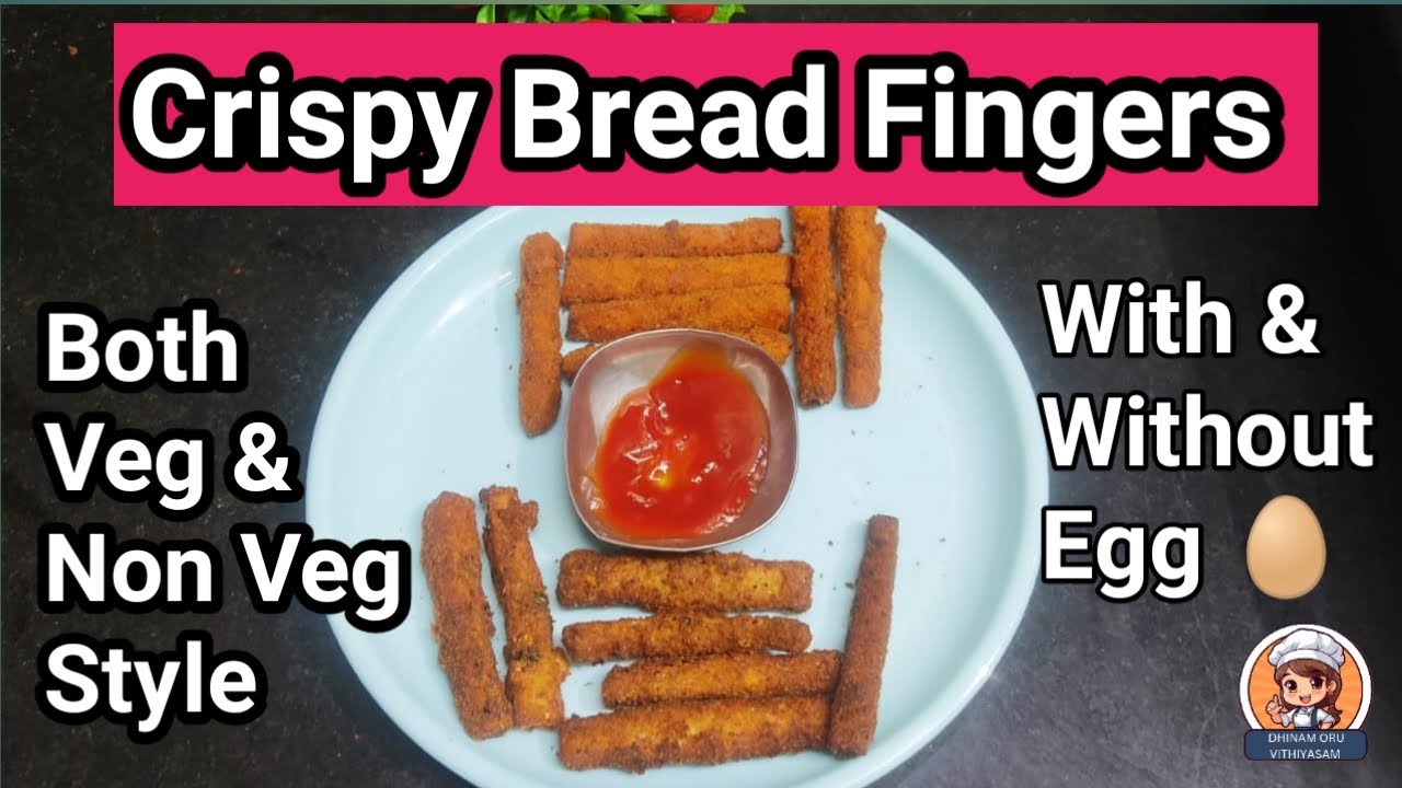 Crispy Fried Bread Fingers | Veg & Non Veg Style | Fingers With ...