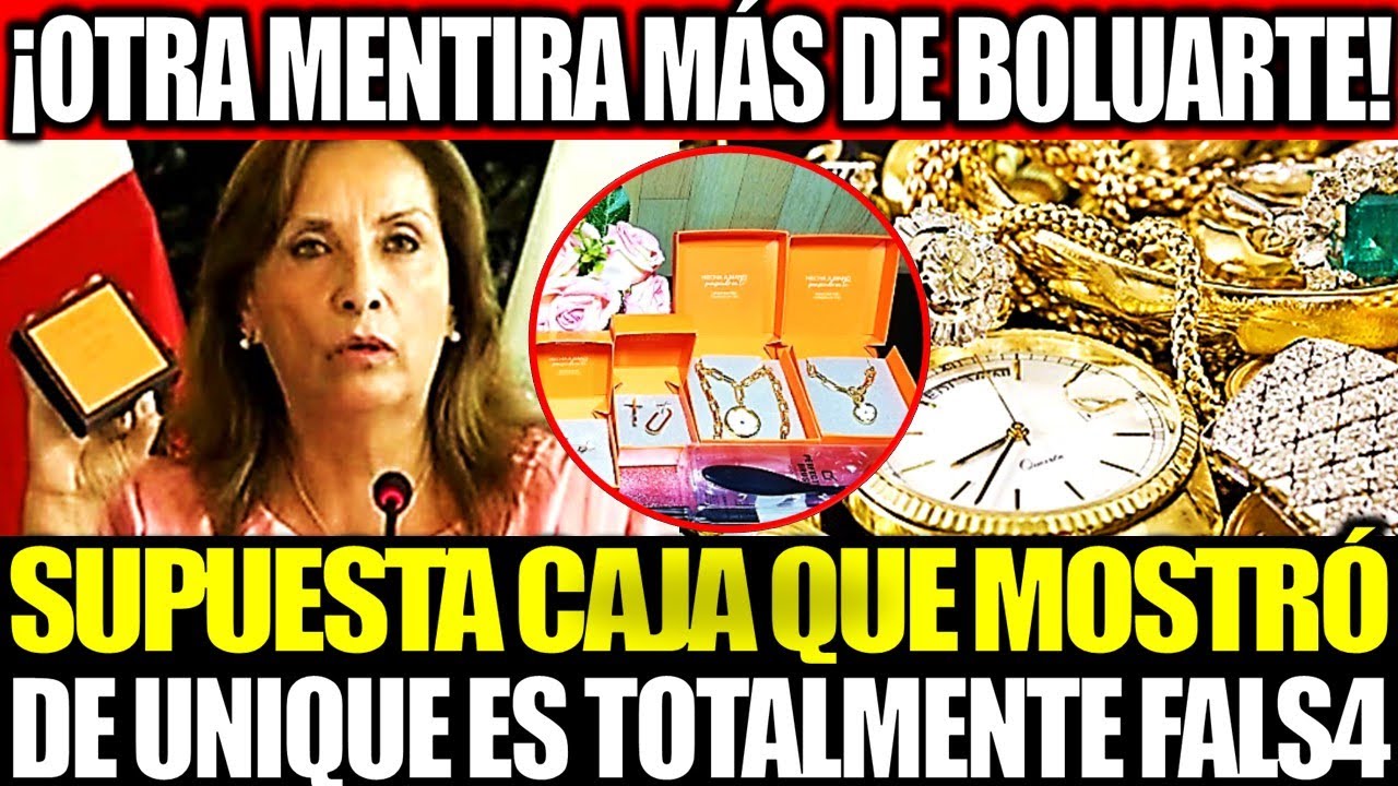 ¡OTRA MENTIRA MÁS! SUPUESTA CAJA QUE MOSTRÓ DINA BOLUARTE DE UNIQUE ...