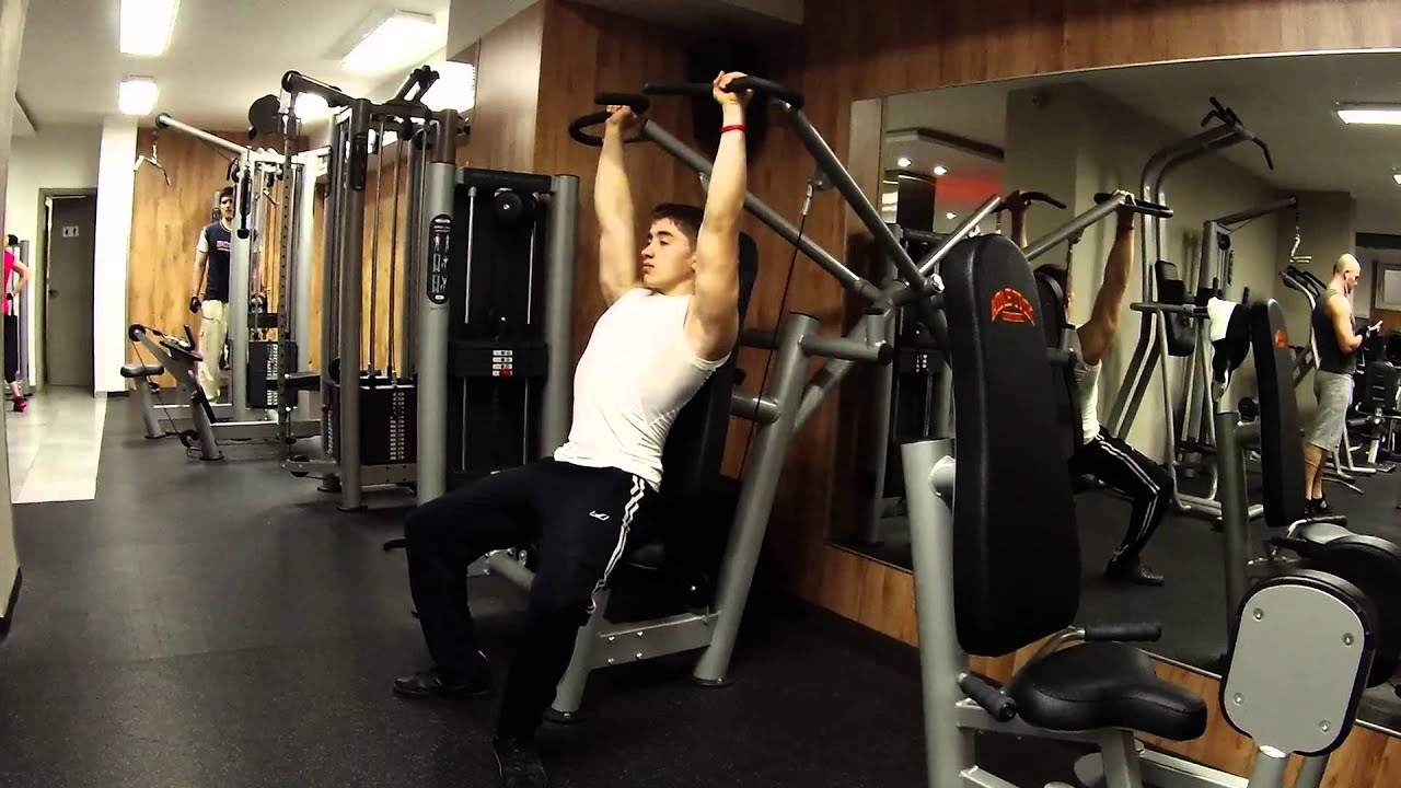 Shoulder exercise - Machine shoulder (military) press - YouTube