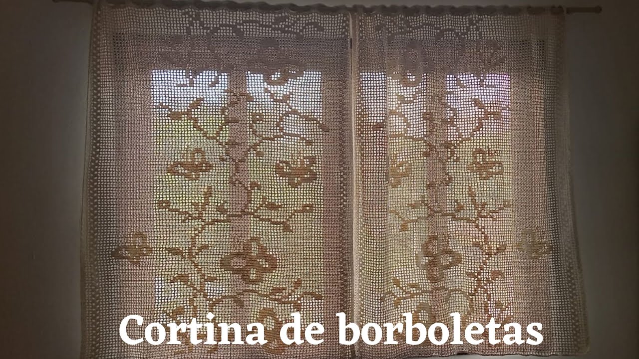 🦋Cortina de borboletas 🦋p7#passoapassocroche #crocheiniciantes # ...