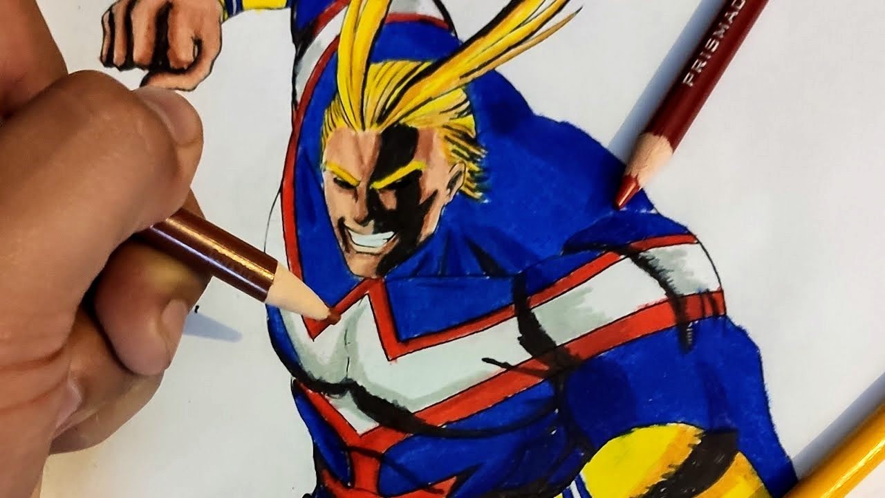 Como Colorear a ALL MIGHT/ How to DRAW ALL MIGHT | Boku no Hero ...