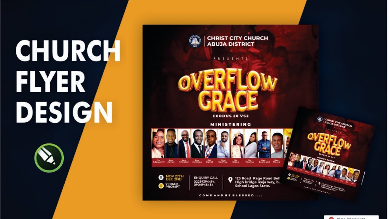 How to create a simple church flyers Design in Corel Draw#chuurchflyers ...