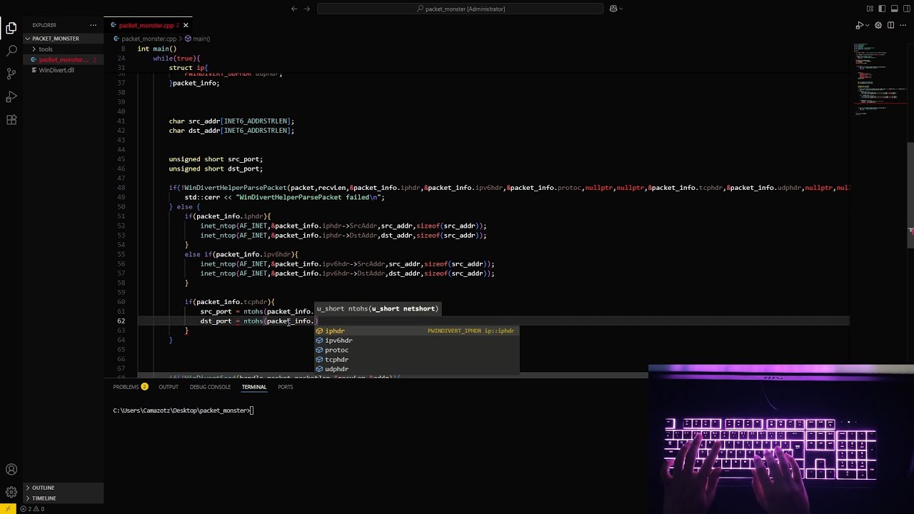Real-Time TCP/UDP Packet Capture & Protocol Detection with WinDivert ...