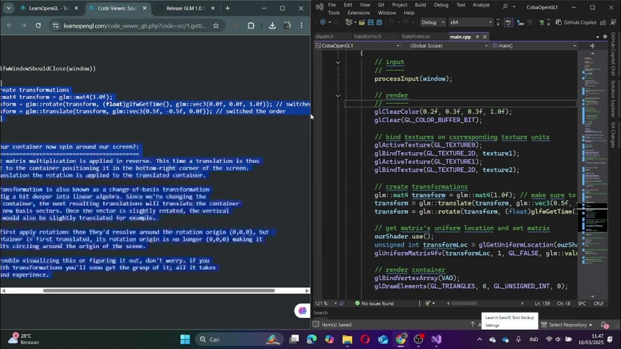 OpenGL- Transformations - YouTube