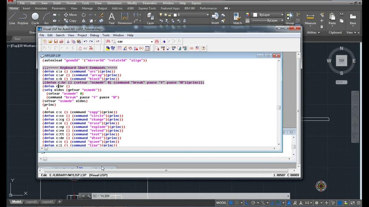 AutoLISP Tutorial :: Practical application with AutoCAD Part2 - YouTube
