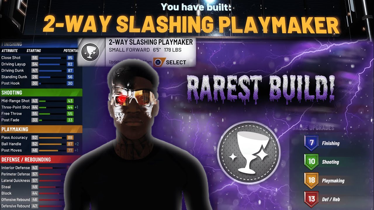I MADE THE RAREST BUILD IN NBA 2K20! 2 WAY SLASHING PLAYMAKER WITH ...