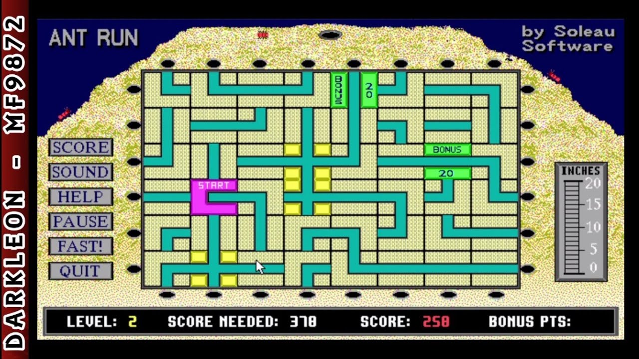 Ant Run © 1993 Soleau Software - PC DOS - Gameplay - YouTube