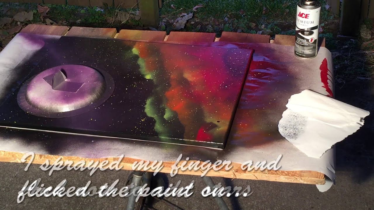 Planet and Nebula Spray Paint Art - YouTube