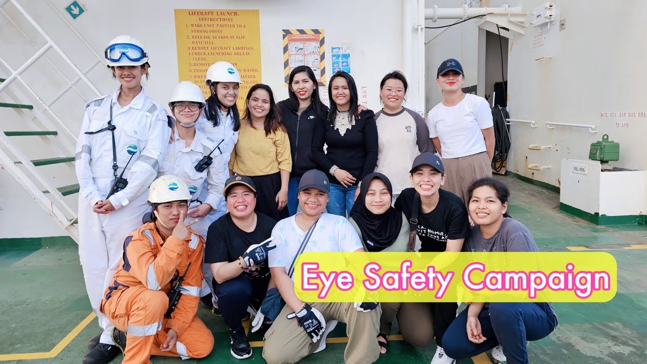 EYE SAFETY CAMPAIGN ON A SHIP: PROTECT YOUR EYES! - YouTube