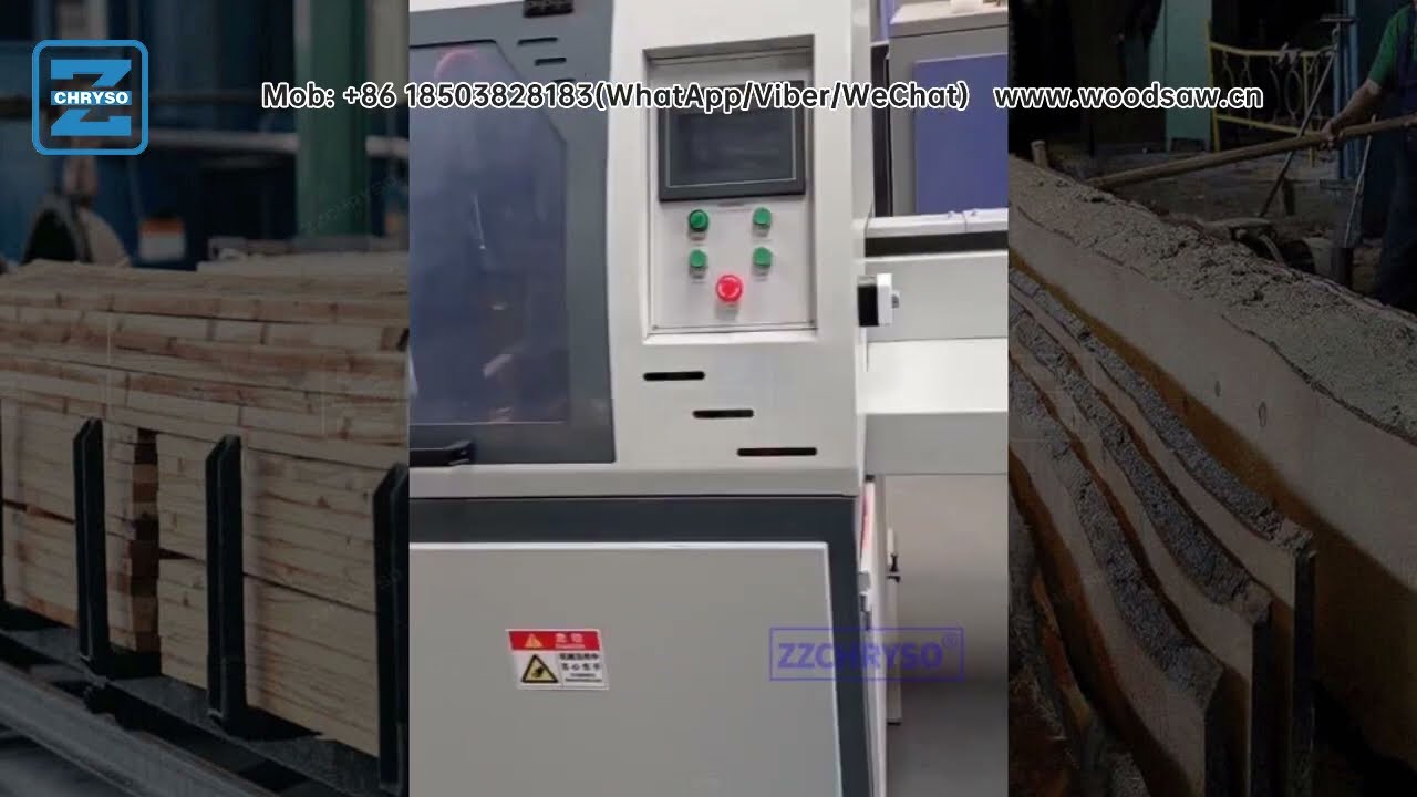 Woodworking Machinery Automatic Wood Cut Off Saw Machine - YouTube