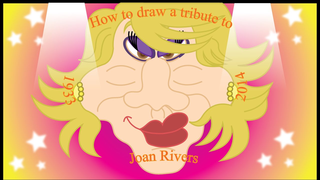 how to draw a tribute to Joan Rivers - YouTube